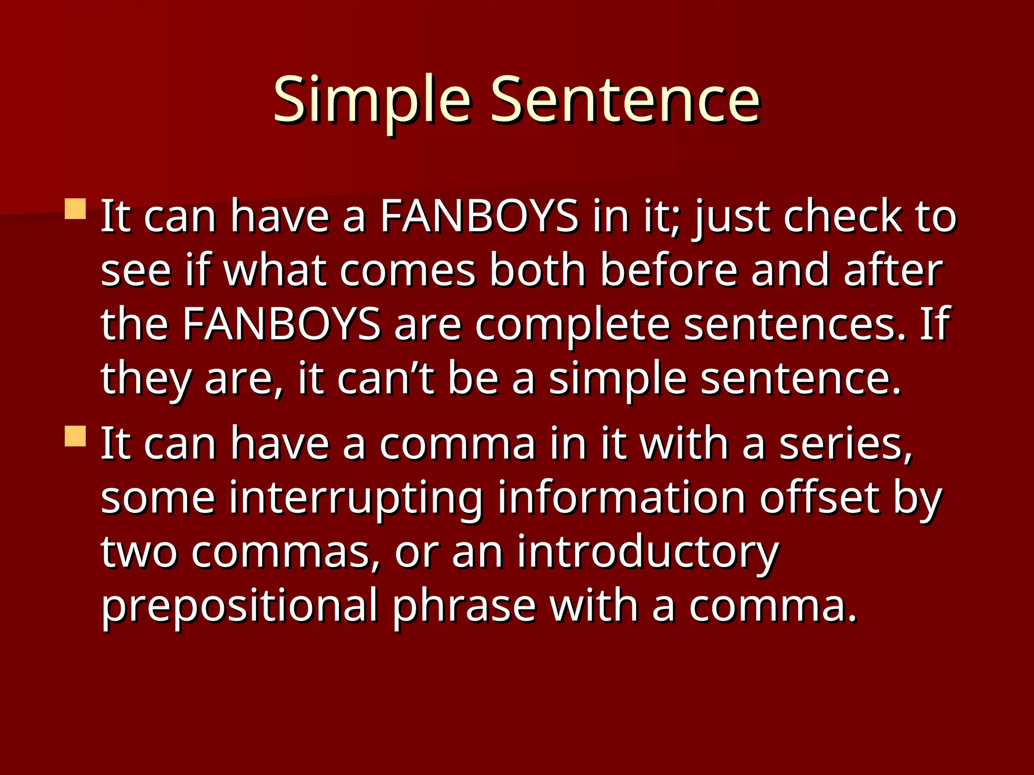 Simple- Compound- Complex Sentences review quiz.ppt