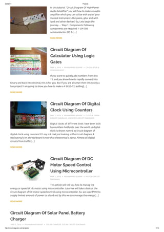 100 simple circuit diagram projects | PDF