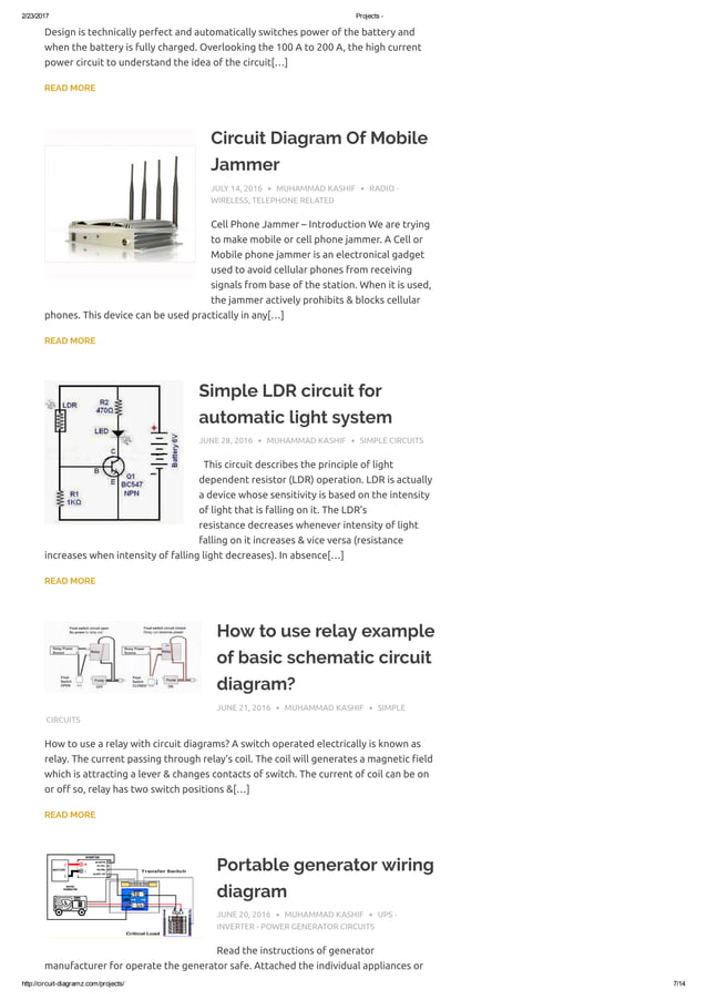 100 simple circuit diagram projects | PDF