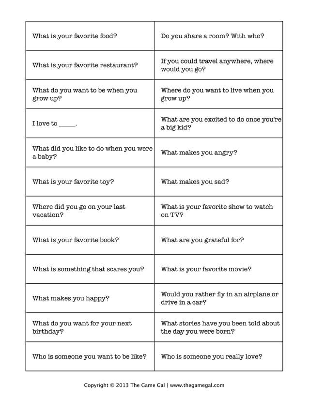 Simple get-to-know-you-questions | PDF | Family and Relationships