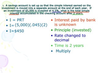 Simple interest | PPT