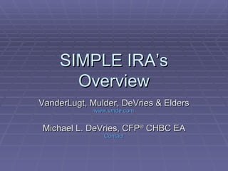 Simple IRA Overview | PPT