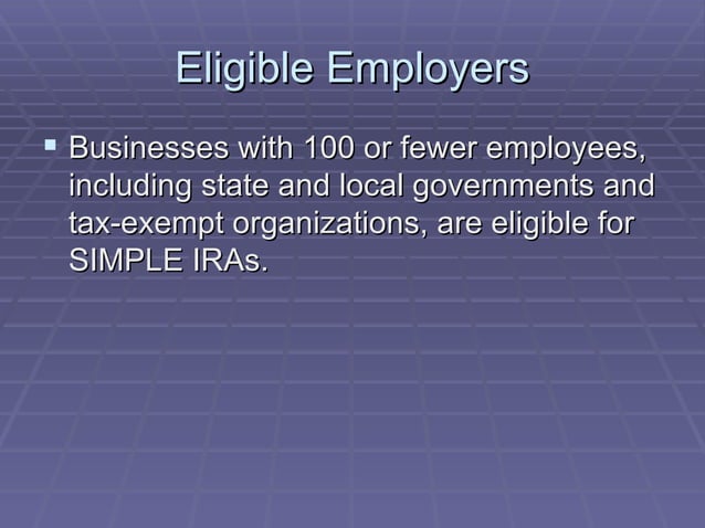 Simple IRA Overview | PPT