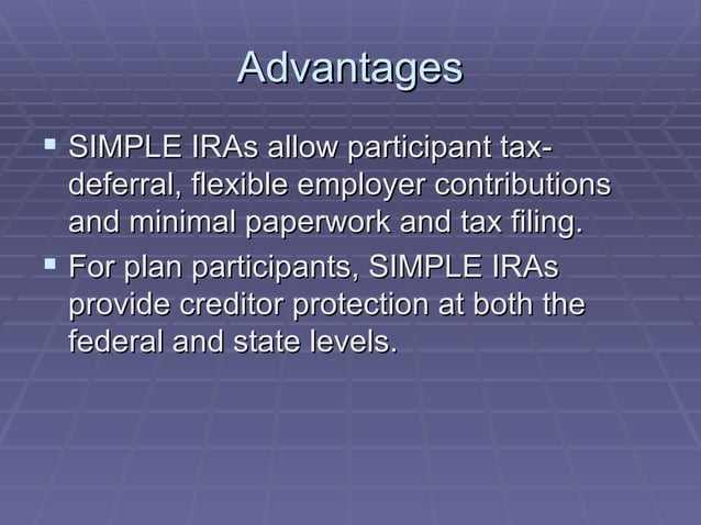Simple IRA Overview | PPT