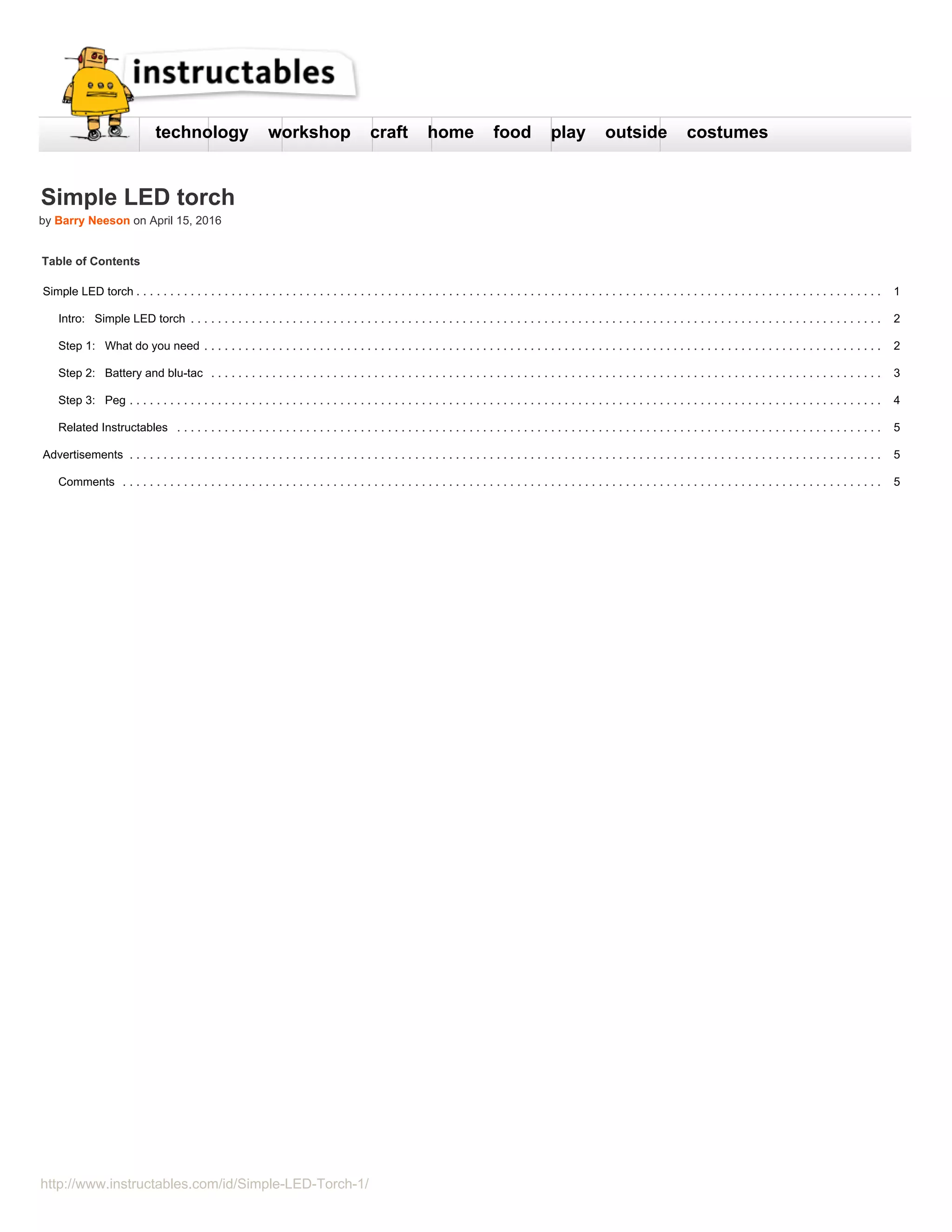 Simple led-torch-1 | PDF