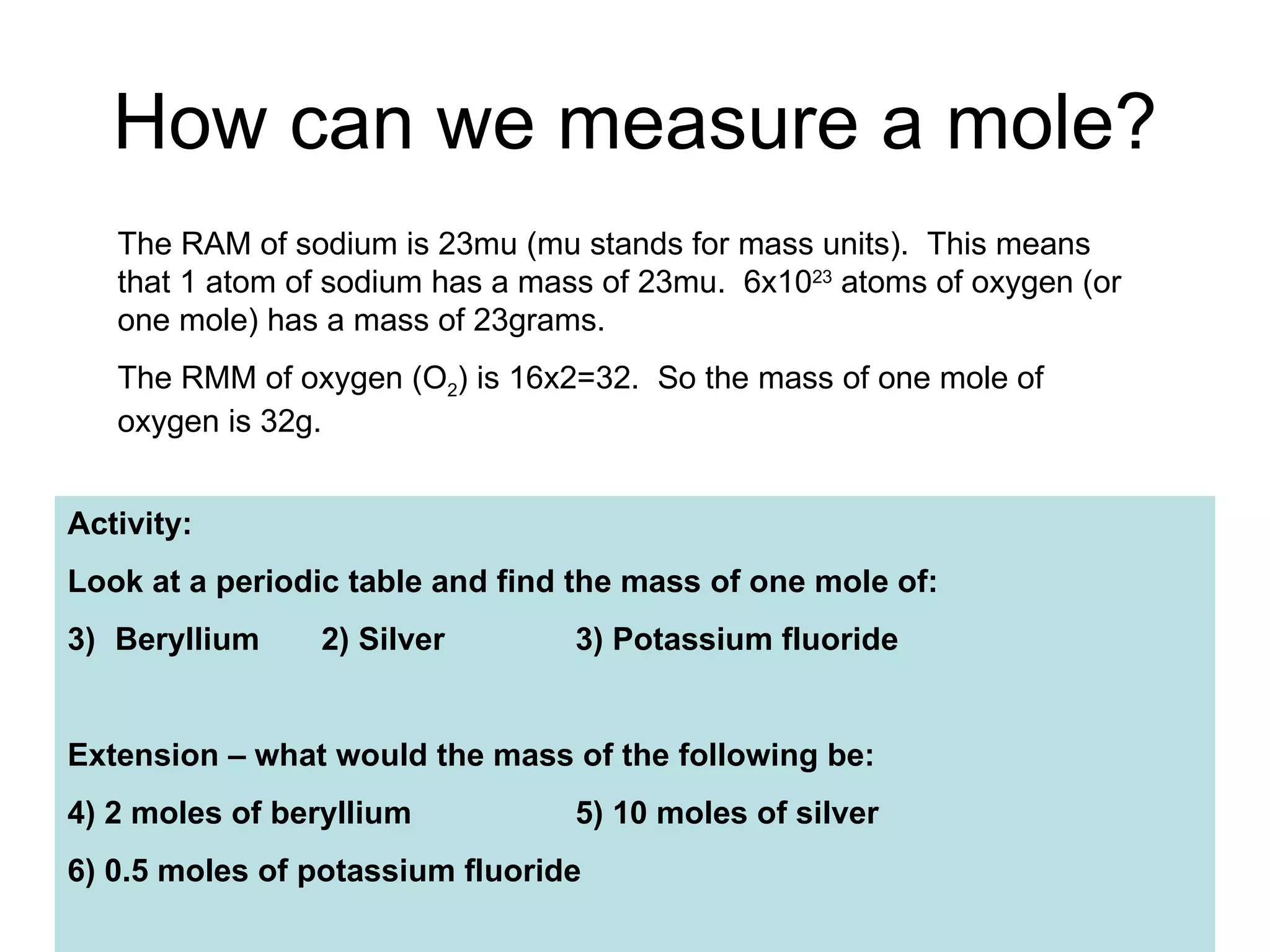 Simple moles | PPT