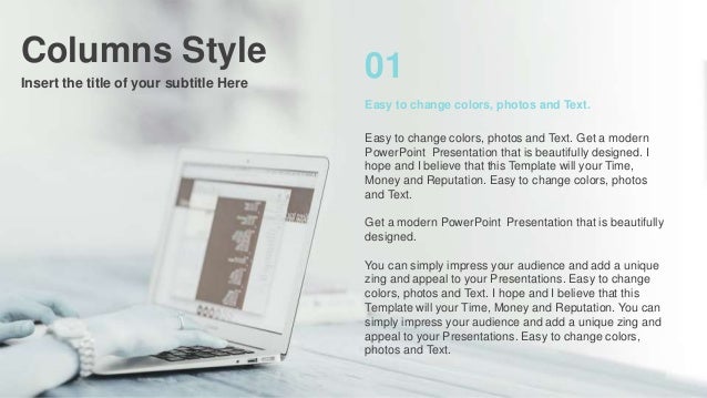 Simple office-computer-view-power point-template | PPTX