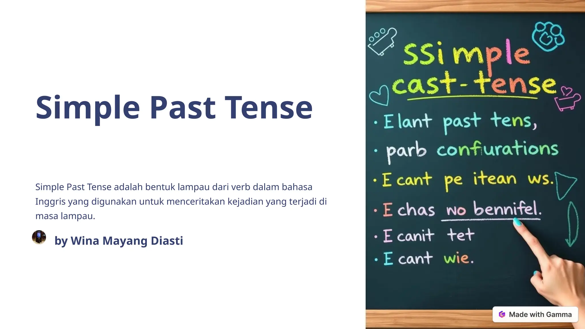 Materi simple past tense untuk anak sekolah | PPT