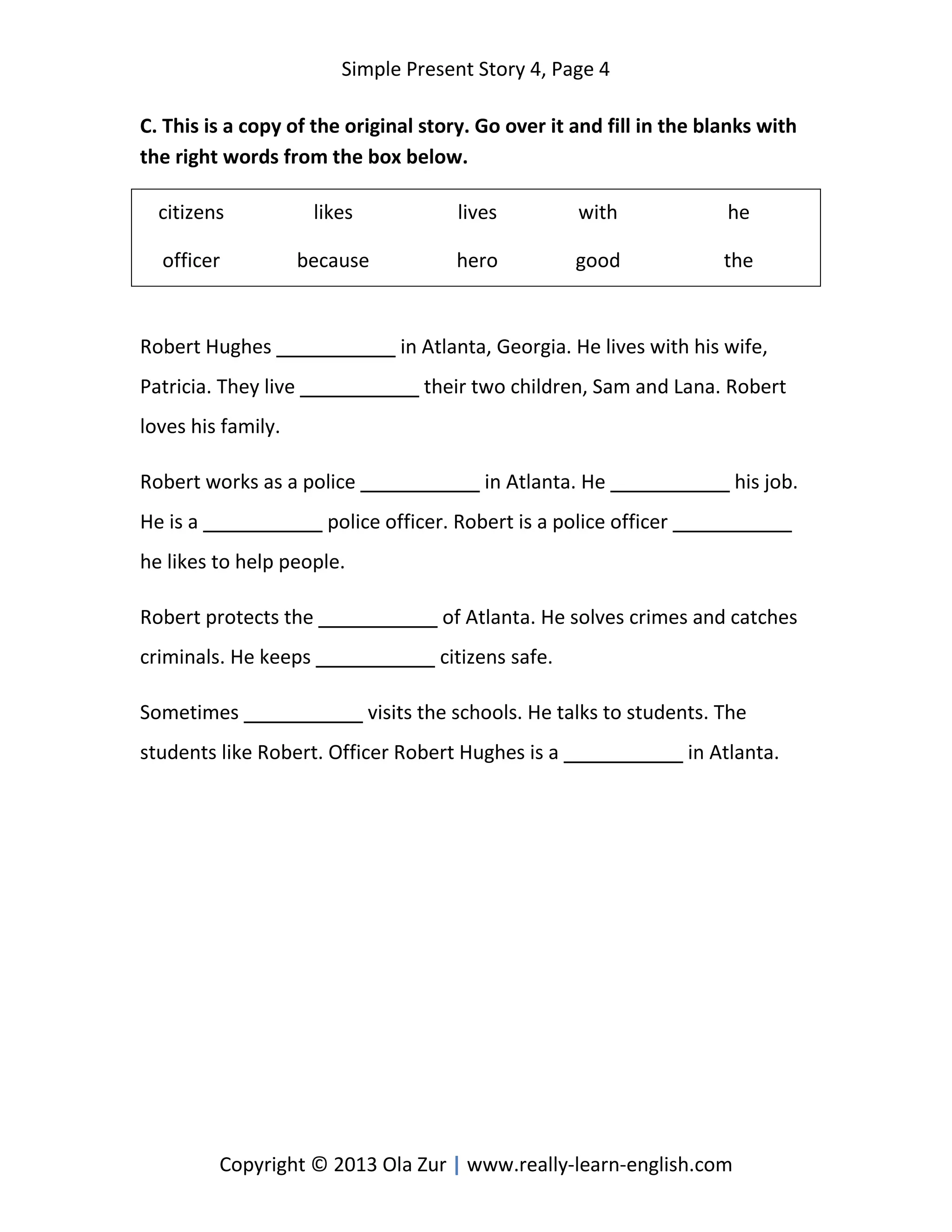 Simple present-story-4 | PDF