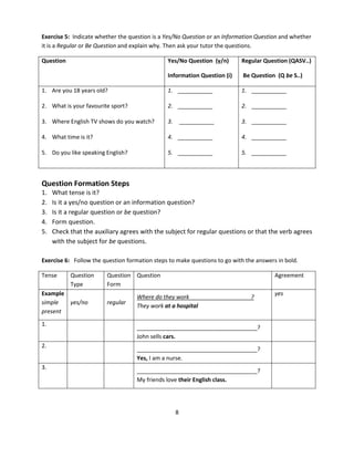 Simple present-tense-booklet-tutee | PDF