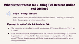 Easy Method for Filing Online and Offline TDS Returns | PDF