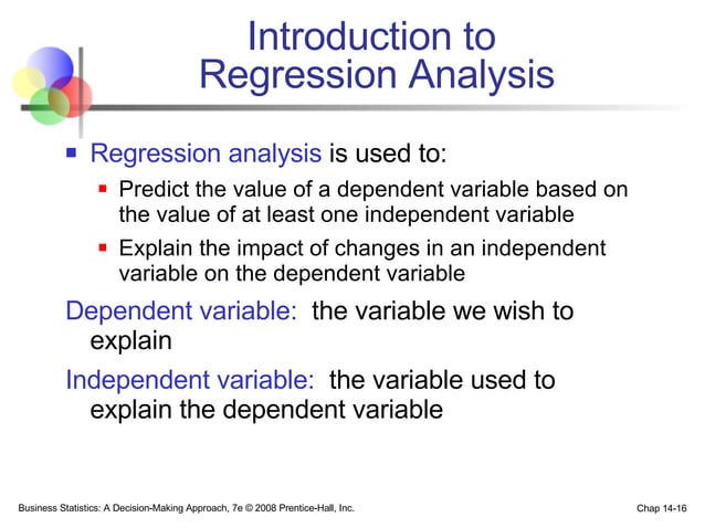 Simple Regression | PPT | Business Accounting & Finance | Business