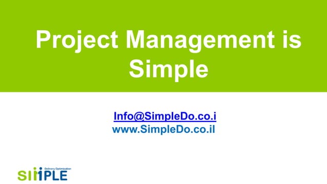 Simple Project Management 2015 | PPTX