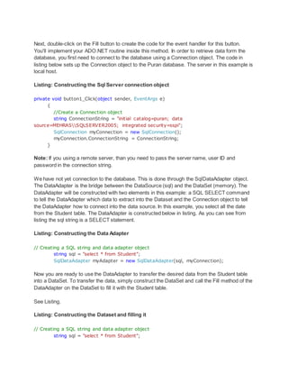 Simple ado program by visual studio | DOCX | Databases | Computer ...