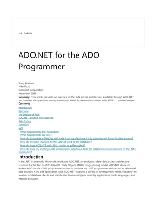 Simple ado program by visual studio | DOCX