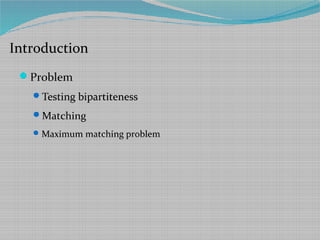 Simple algorithm & hopcroft karp for bipartite graph | PPT | Computing | Technology & Computing