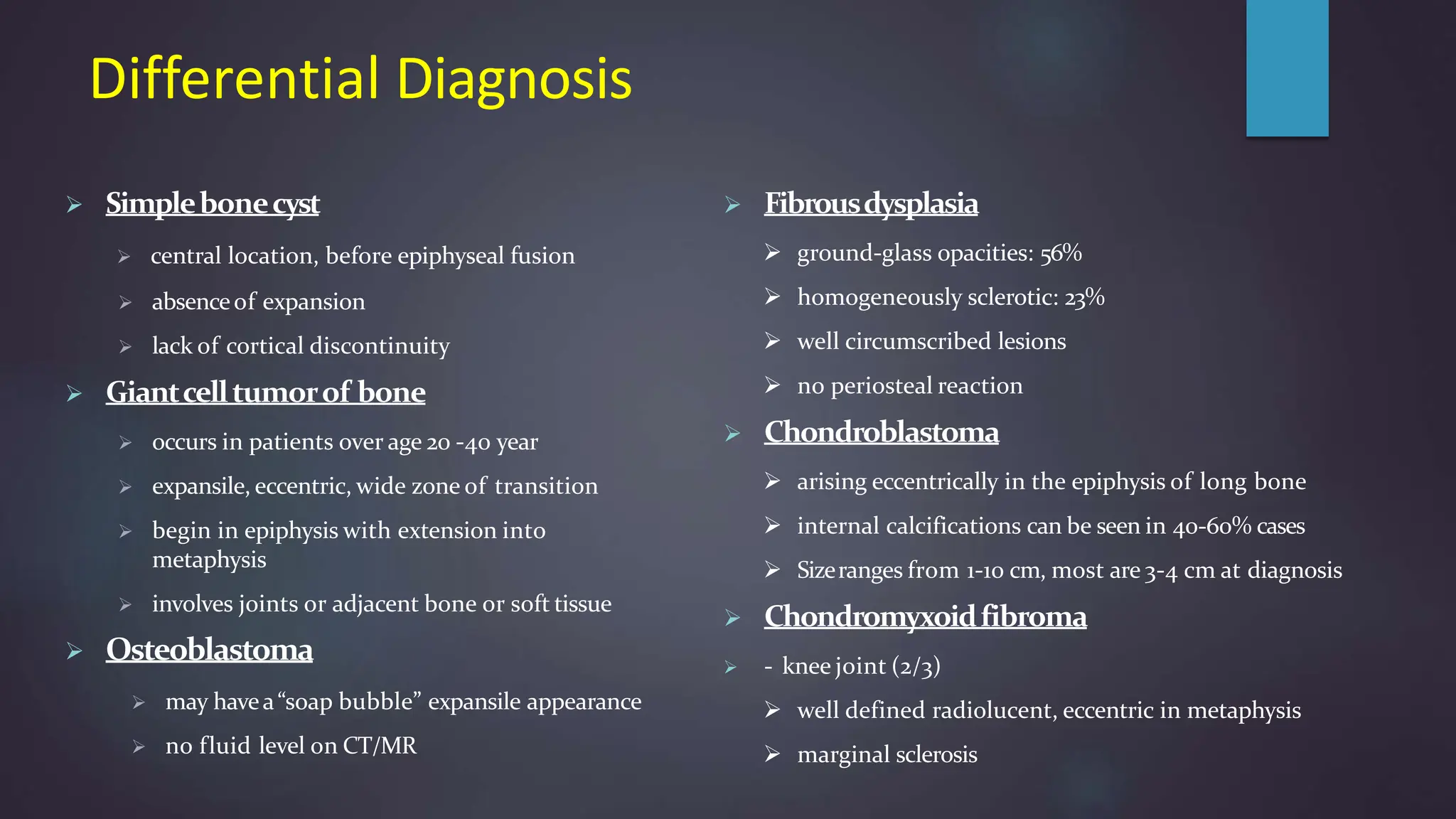 Simple and aneurysmal Bone cyst - Definition, Classfication ...