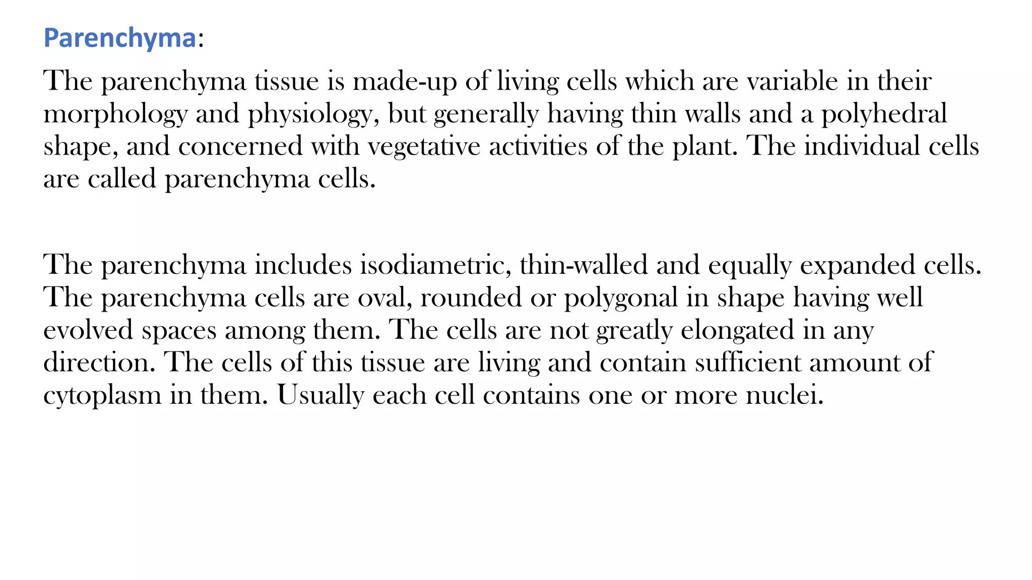 Simple and complex tissue (permanent tissue) | PDF | Biological ...