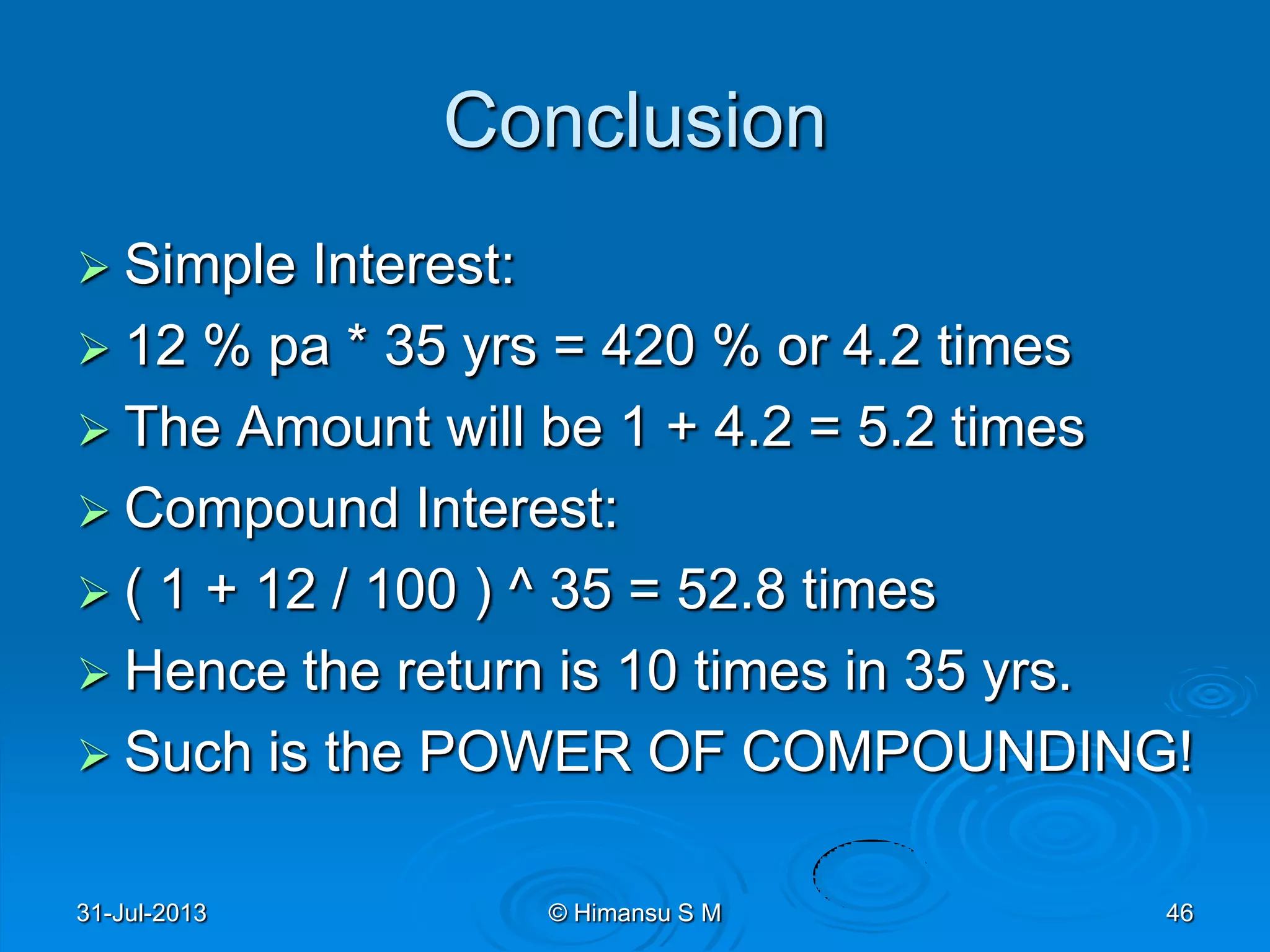 Simple and Compound Interest | PPTX | Stocks and Bonds | Personal Investing