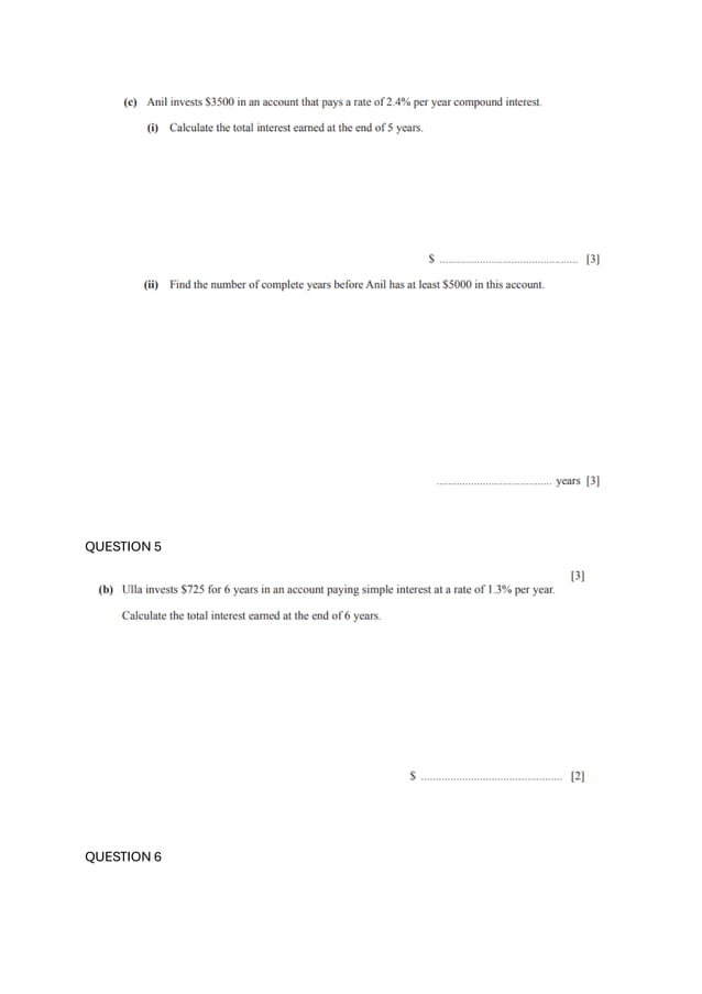 SIMPLE AND COMPOUND INTEREST IGCSE MATHS .pdf | Business Accounting ...