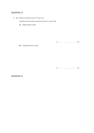 SIMPLE AND COMPOUND INTEREST IGCSE MATHS .pdf | Business Accounting ...