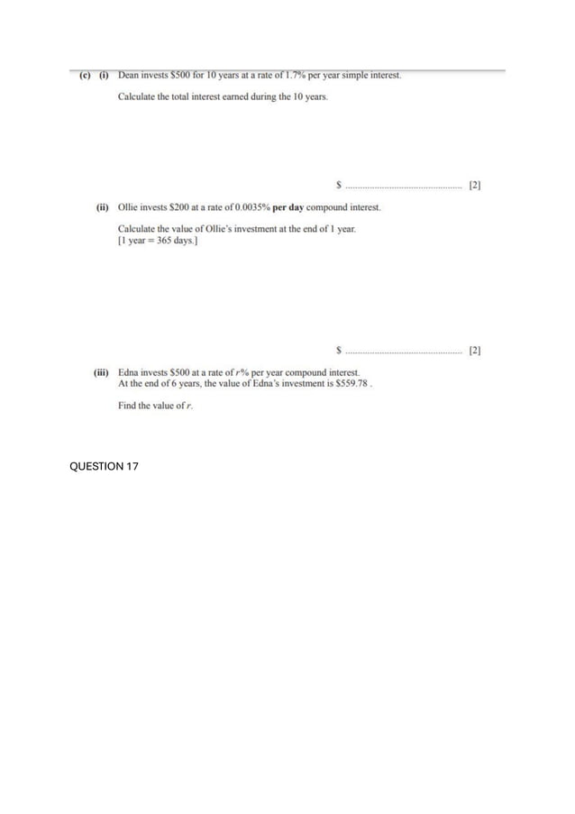 SIMPLE AND COMPOUND INTEREST IGCSE MATHS .pdf | Business Accounting ...
