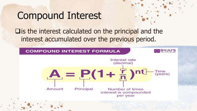 Simple and Compound interest mathematics.pptx | Free Download