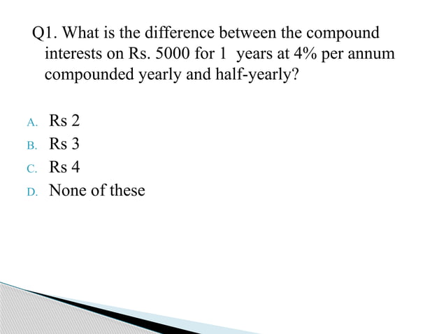Simple And Compound Interest presentation | PPT