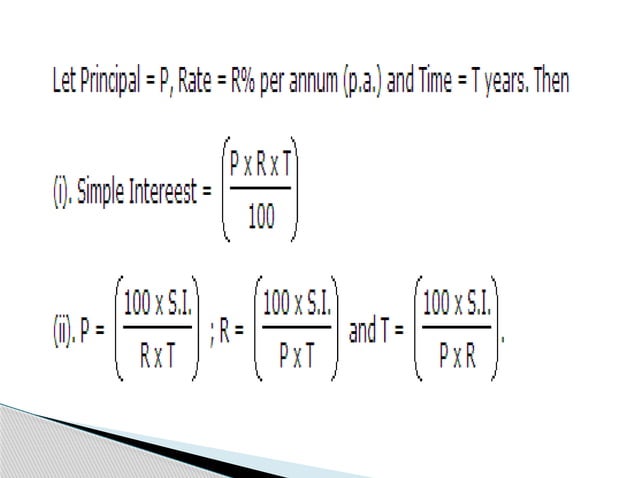 Simple And Compound Interest presentation | PPT