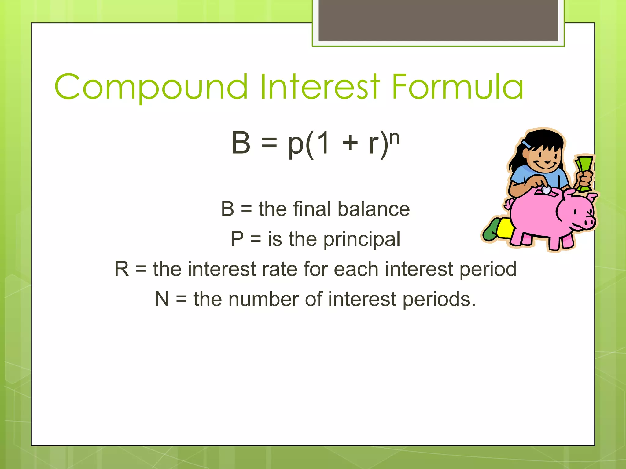 Simple and compound interest student | PPTX