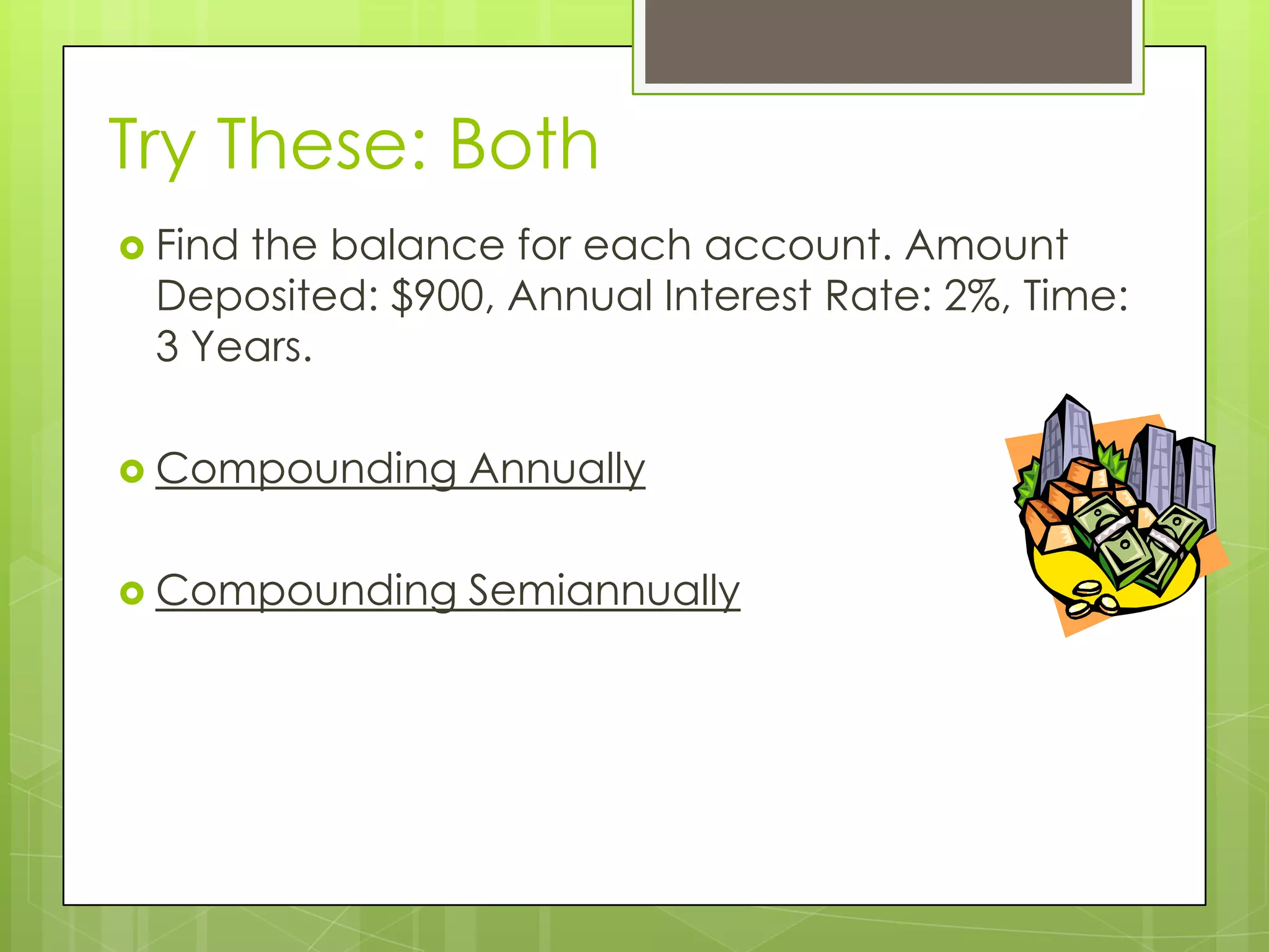 Simple and compound interest student | PPTX