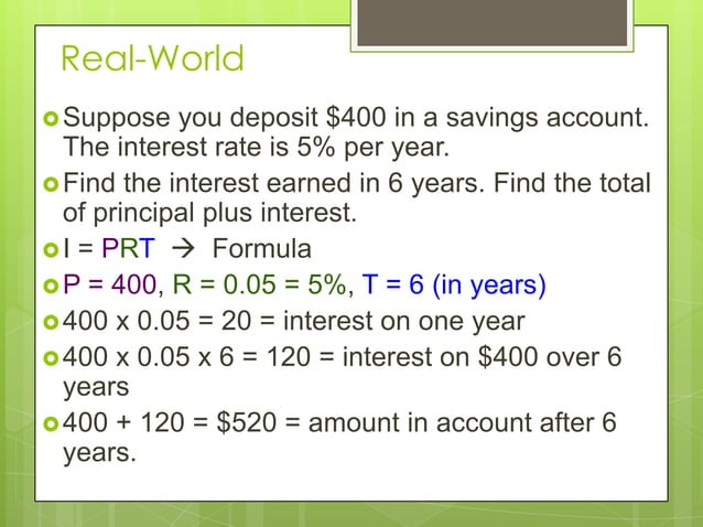 Simple and compound interest student | PPT