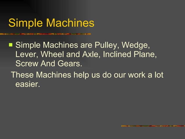 Simple and compound machines | PPT | Technology & Computing
