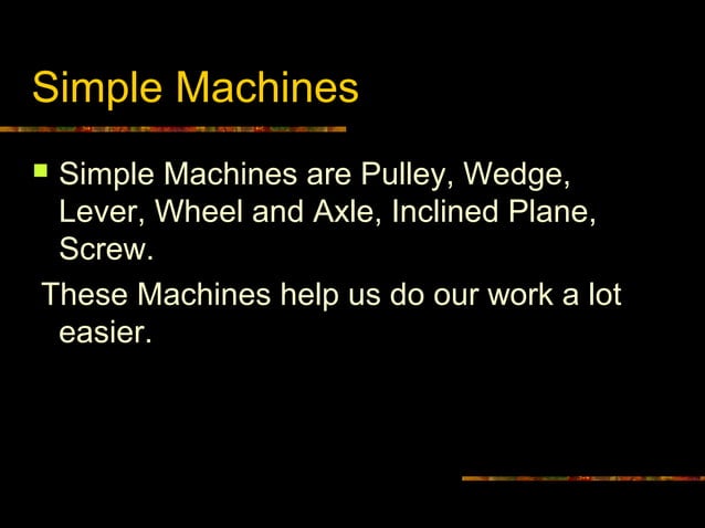 Simple and compound machines | PPT