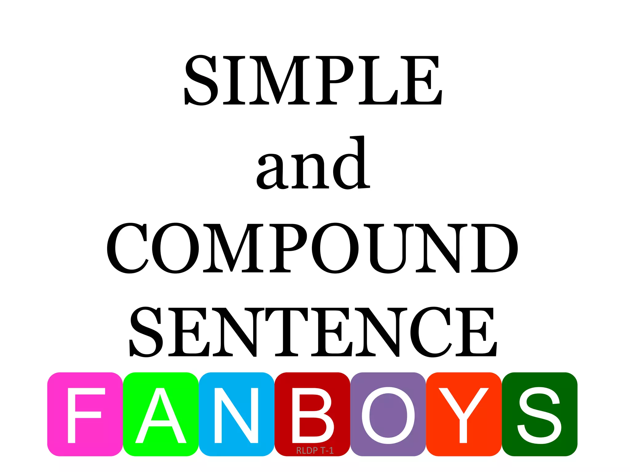 Simple and compound sentence | PPT