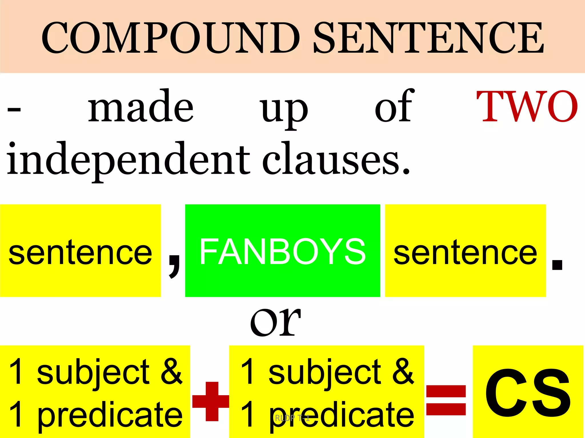 Simple and compound sentence | PPT
