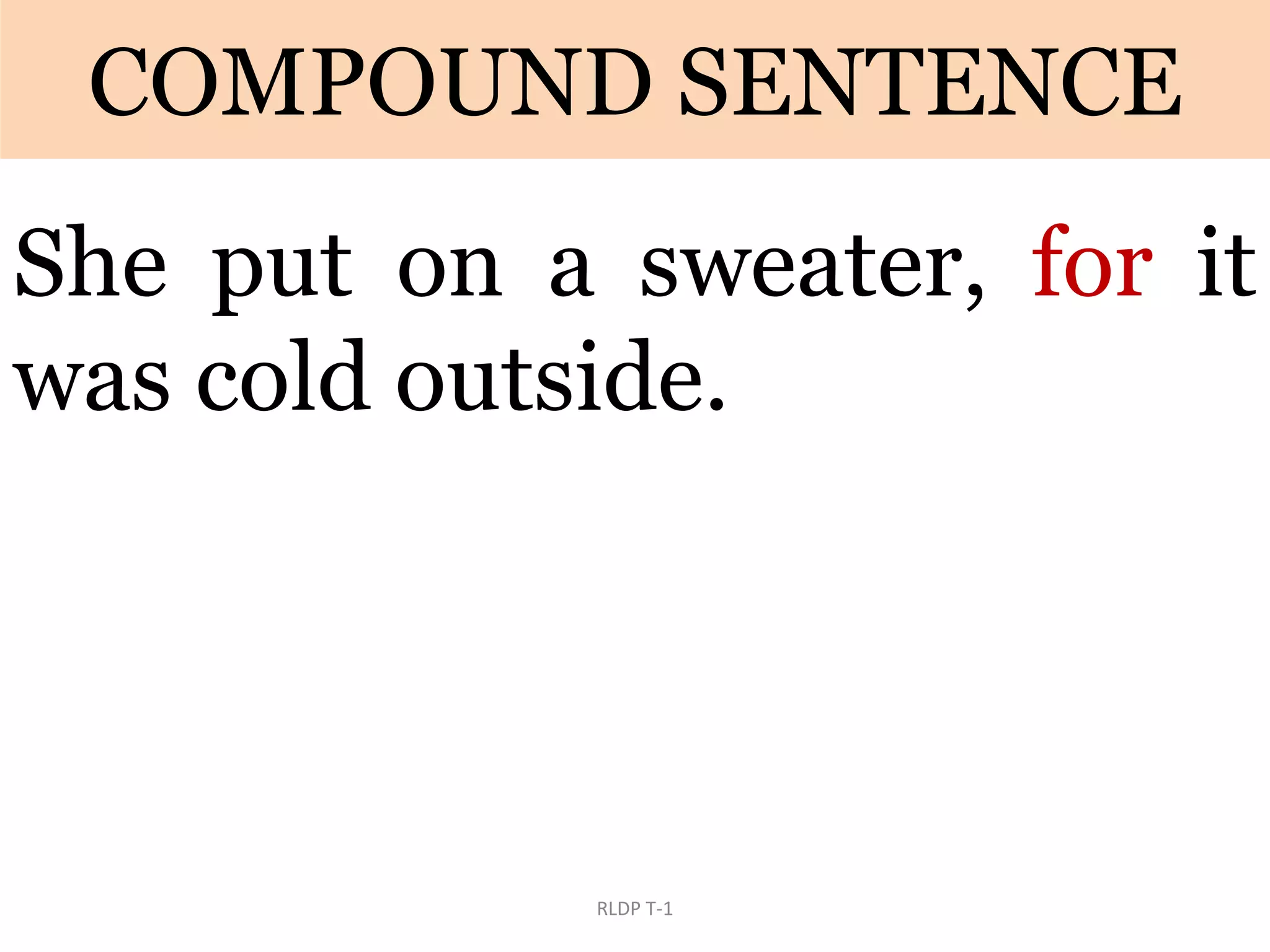 Simple and compound sentence | PPT
