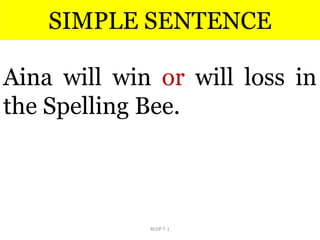 Simple and compound sentence | PPT