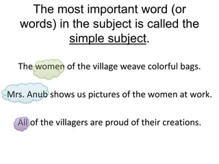 Simple and Compound Subjects and Predicates- Unit 1 | PPTX