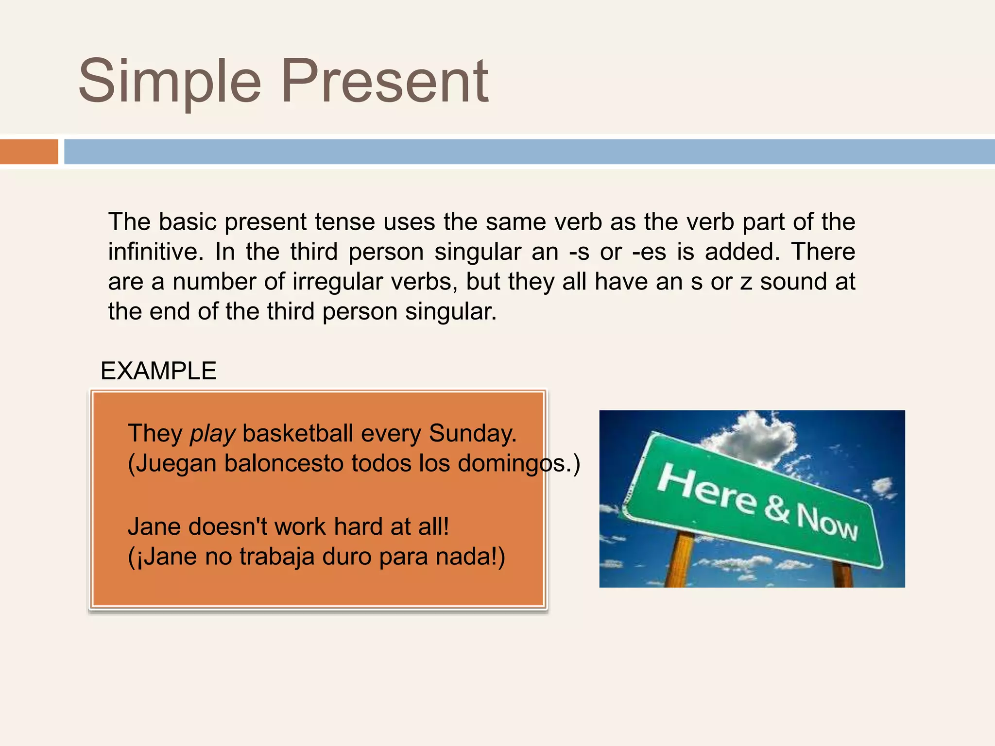 Simple and continuous tenses | PPTX