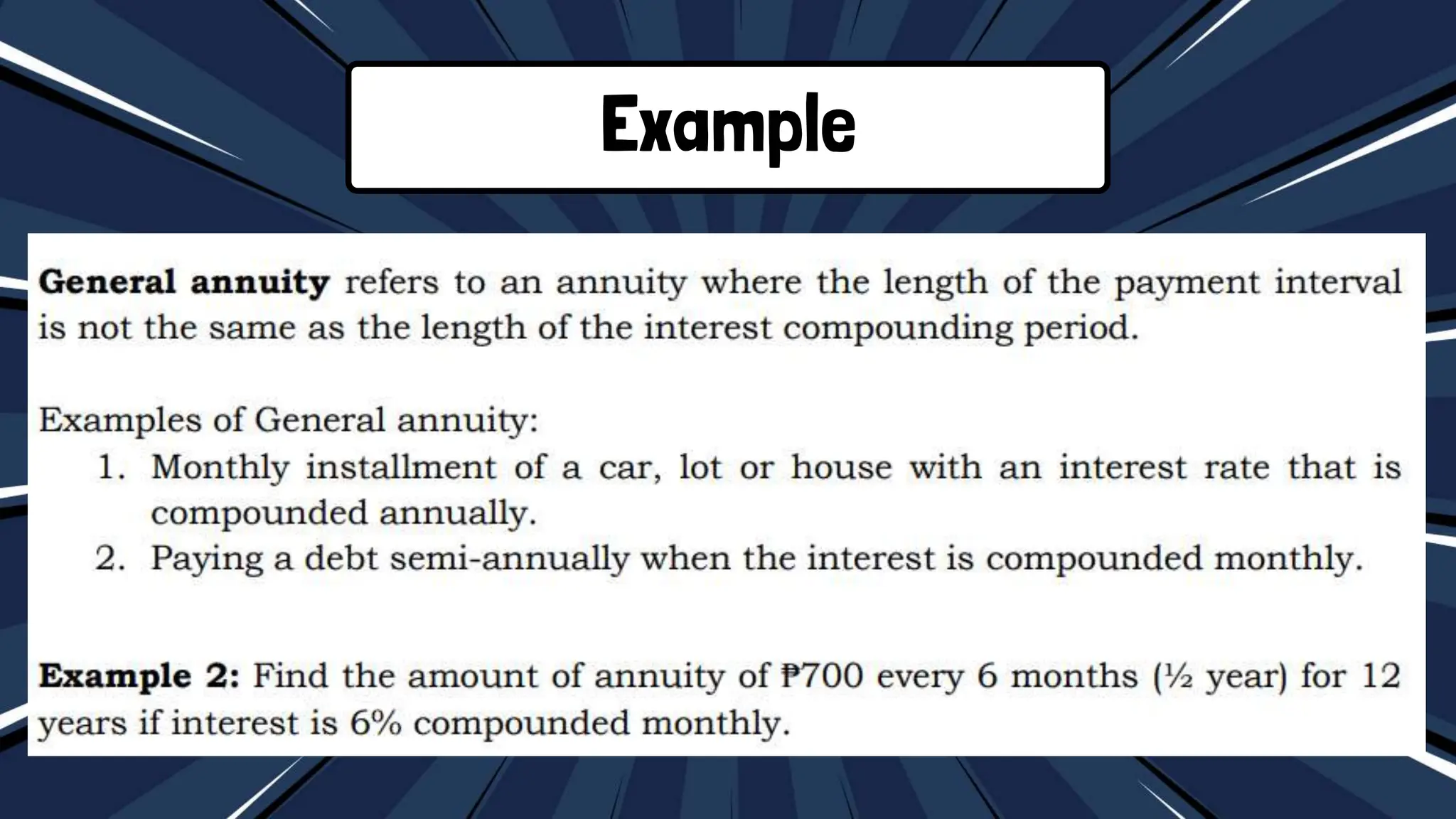 Grade-11 General Mathematics Topic: Simple and General Annuities | PPTX