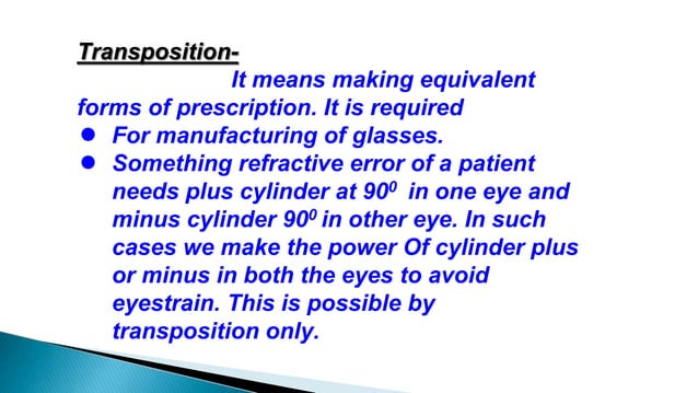 Simple and toric transposition | PPTX | Eye and Vision Conditions ...