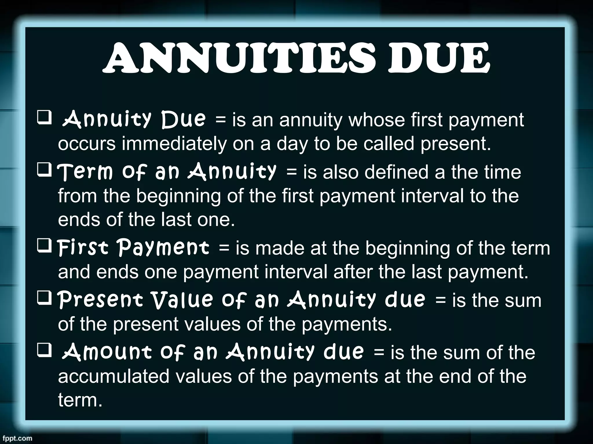 Simple annuities | PPT
