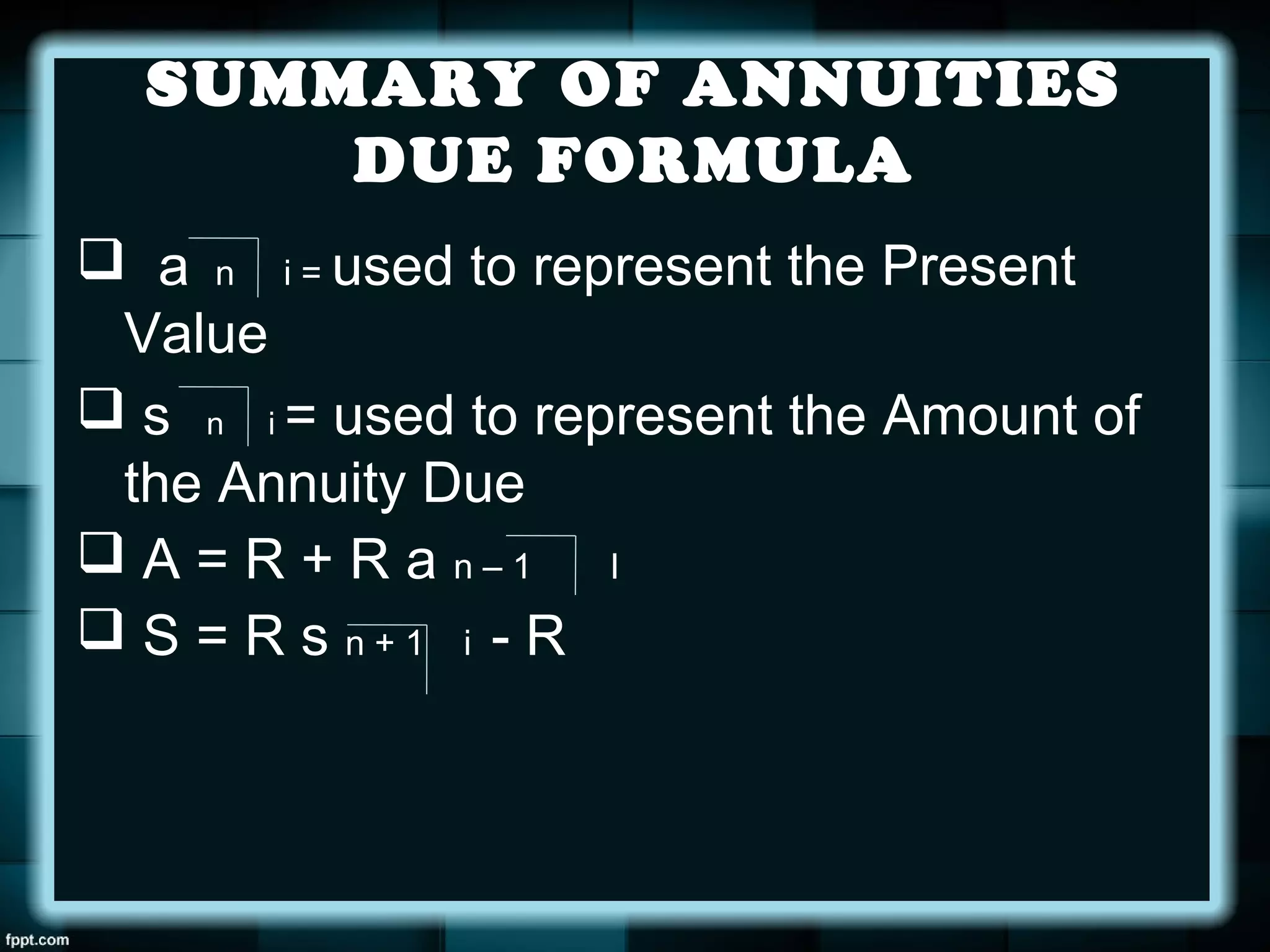 Simple annuities | PPT