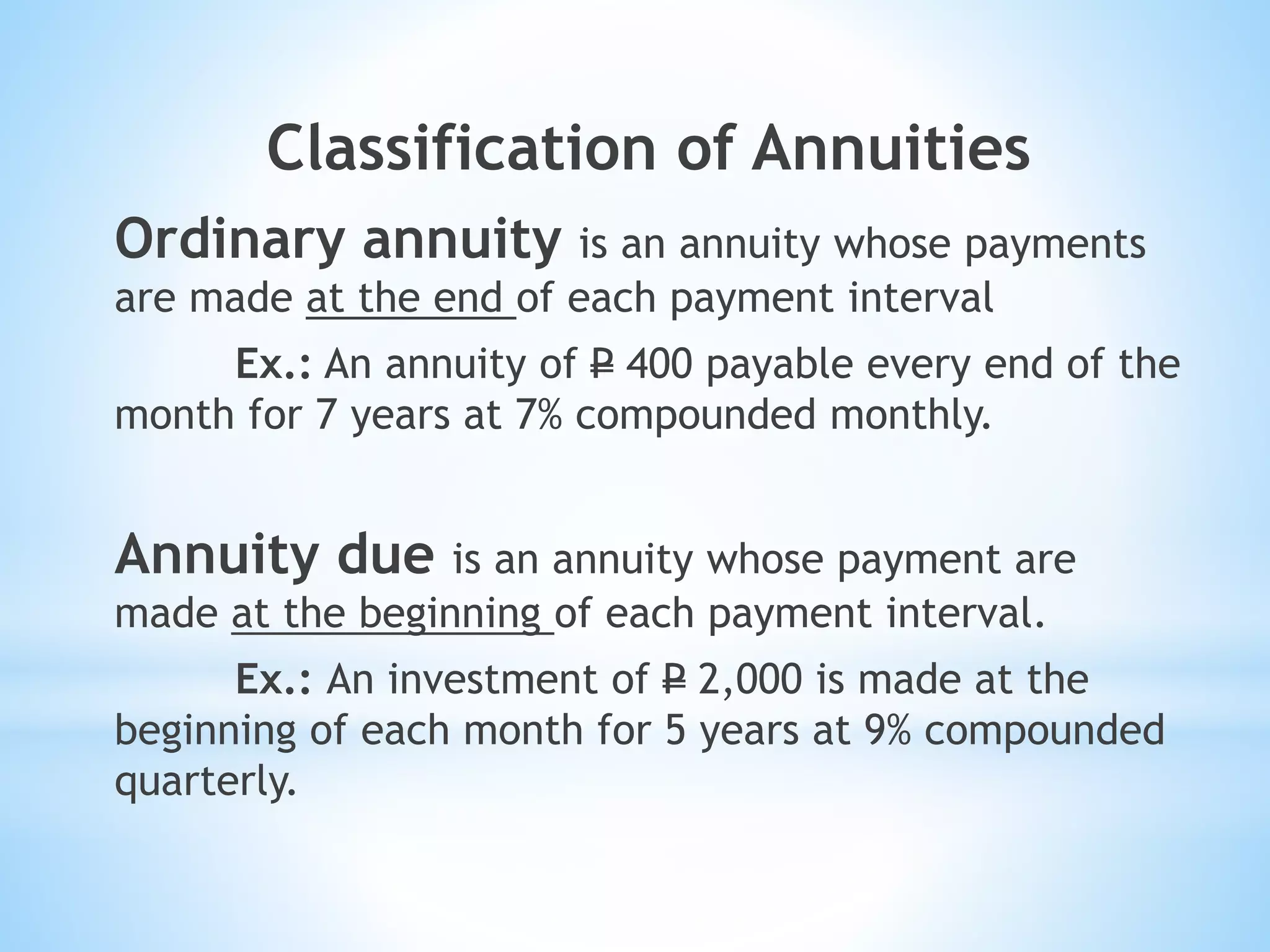 Simple annuities | PPTX