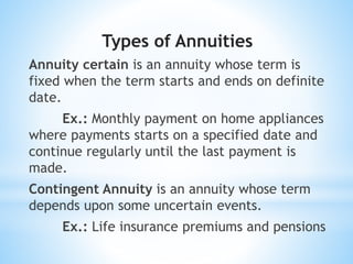 Simple annuities | PPTX
