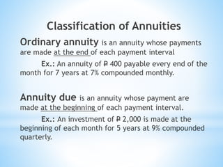 Simple annuities | PPTX
