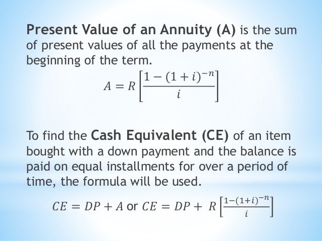 Simple annuities