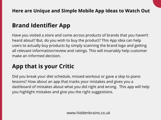 Simple app ideas | PPT