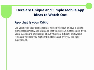 Simple app ideas | PPT